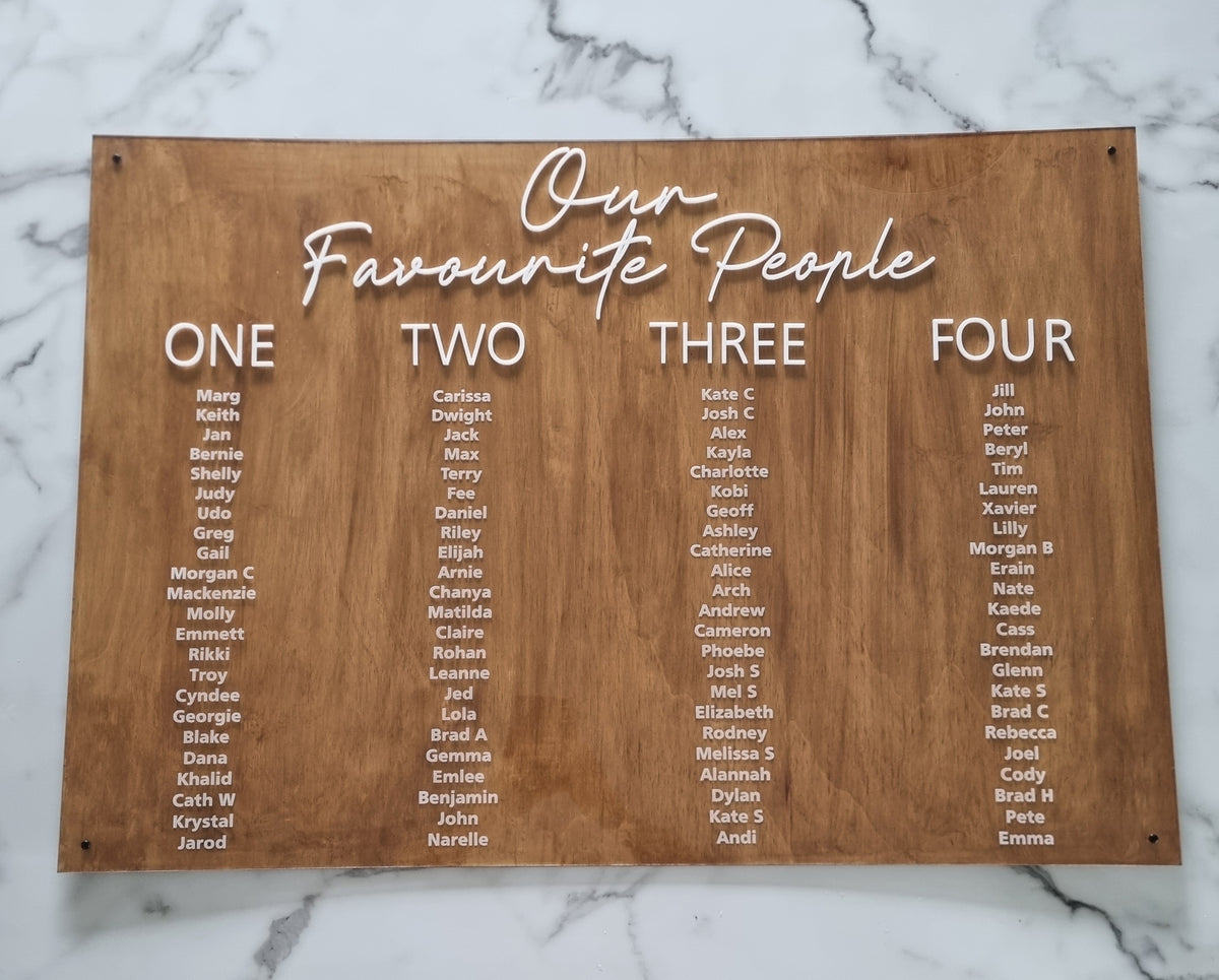 Timber Seating Chart – 2650designs